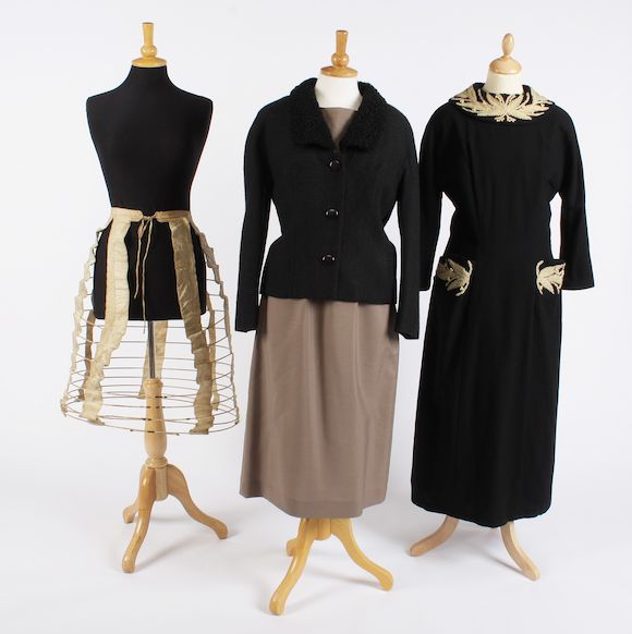 Bonhams : A covered sprung steel crinoline labelled 'Thomson's Empress ...