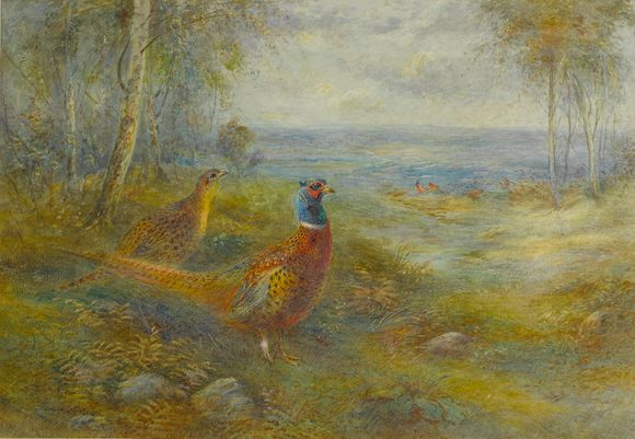 Bonhams : James Stinton: A fine pair of watercolours Early 20th century.