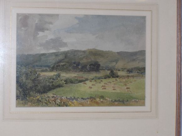 Bonhams : Edmund Ragland Phillips (1877-1927) Hay stocks in an open ...