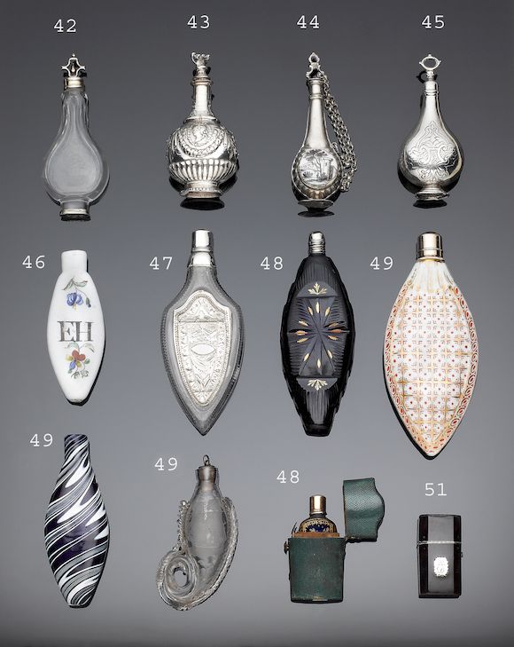 Bonhams : A Victorian Thomas Webb glass and silver mounted table scent ...