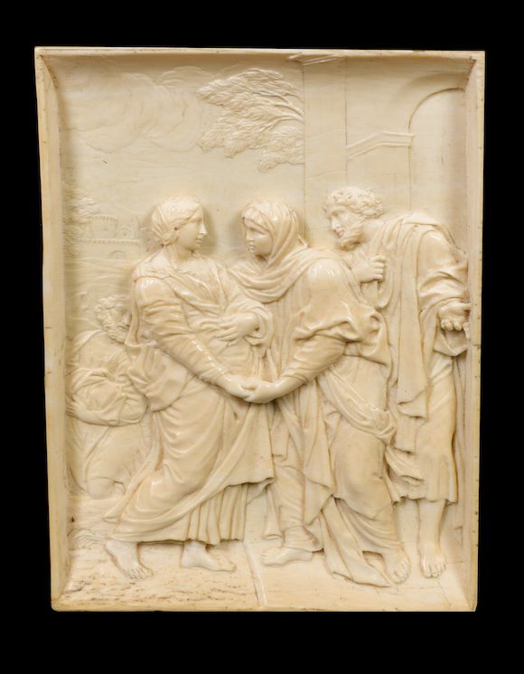 Bonhams : A pair of fine late 17th / early 18th century carved ivory ...