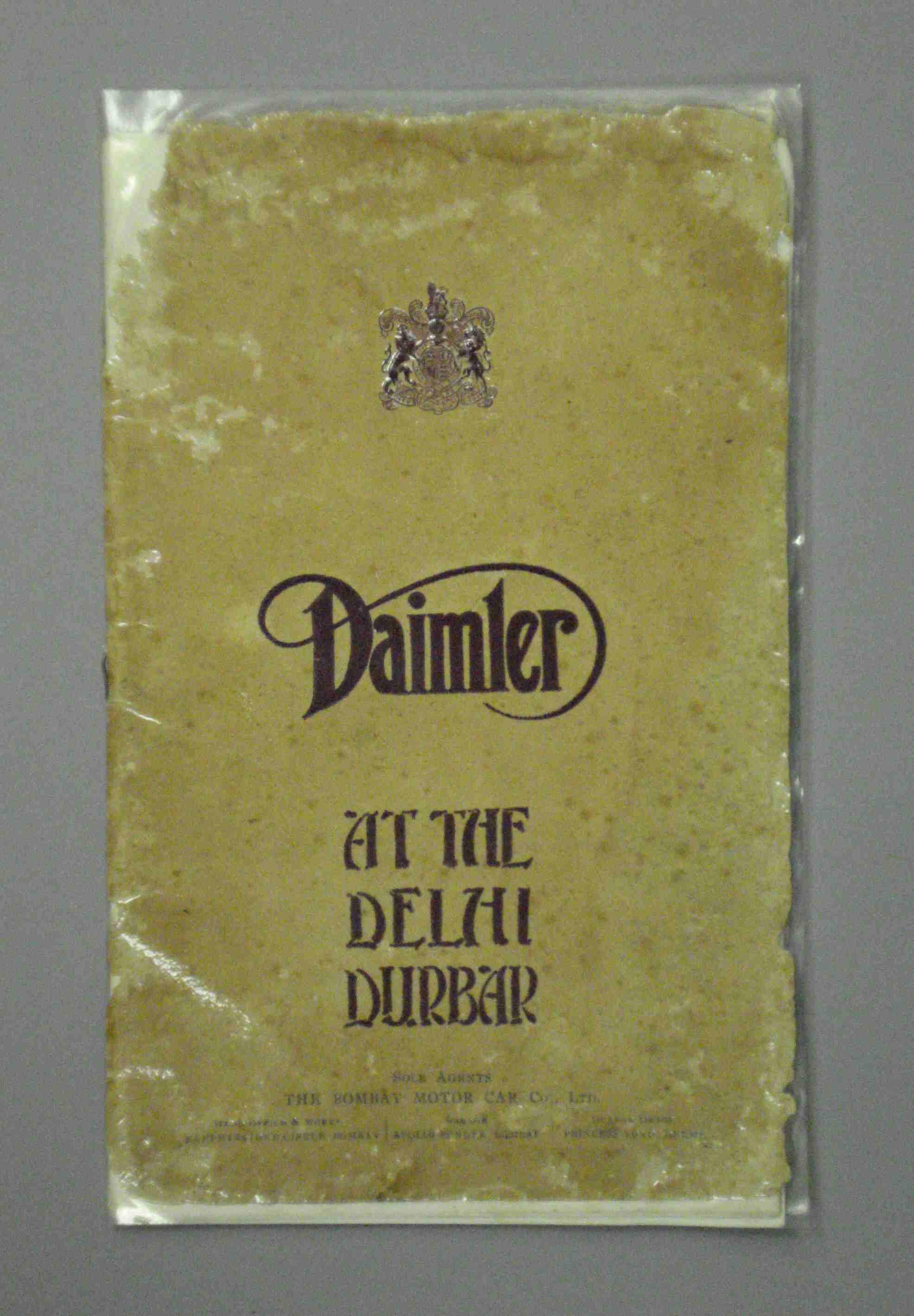 Bonhams Cars A Daimler At The Delhi Durbar Publicity Brochure