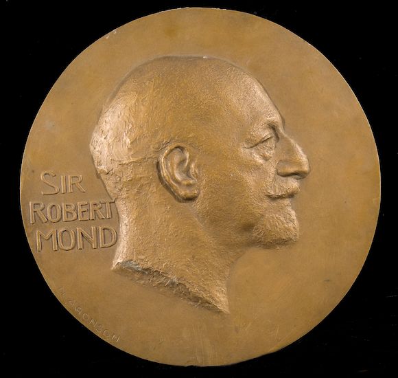 Bonhams : Naum Aronson, (Russian, 1872-1943) Sir Robert Mond, a bronze ...