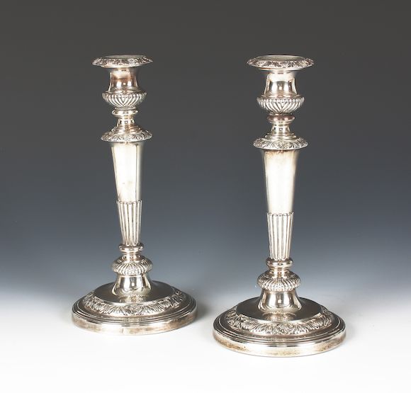 Bonhams : A pair of George III silver candlesticks By Thomas and Jason ...