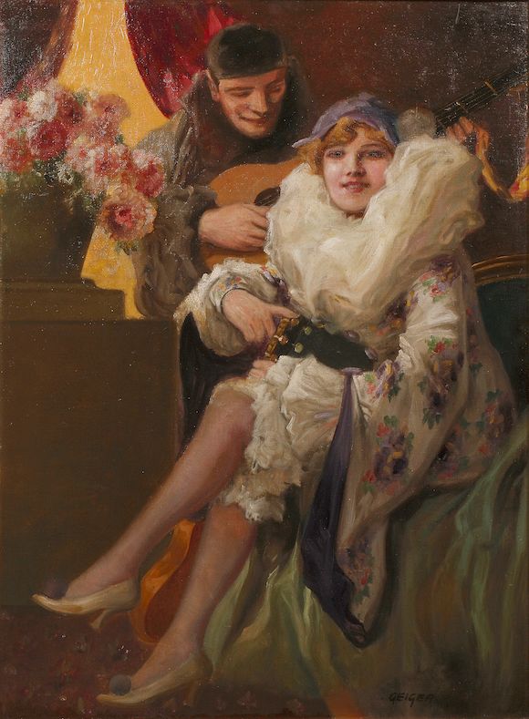 Bonhams : Richard Geiger (Austrian, 1870-1945) Study of a young woman ...