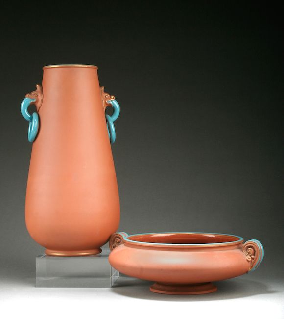 Bonhams : A Watcombe Pottery vase, attributed to Christopher Dresser