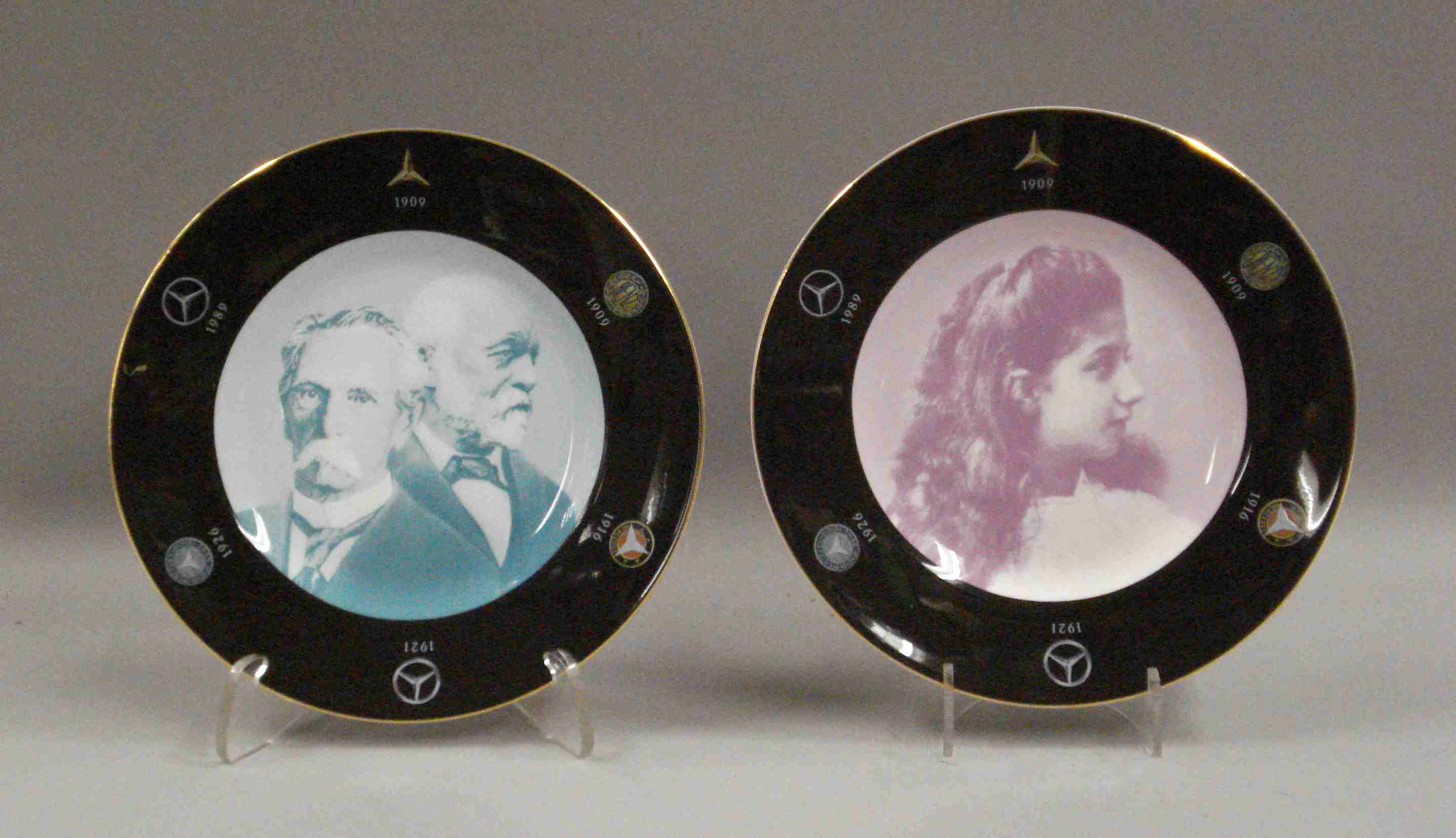Bonhams Cars : A pair of Mercedes-Benz bone china commemorative plates ...