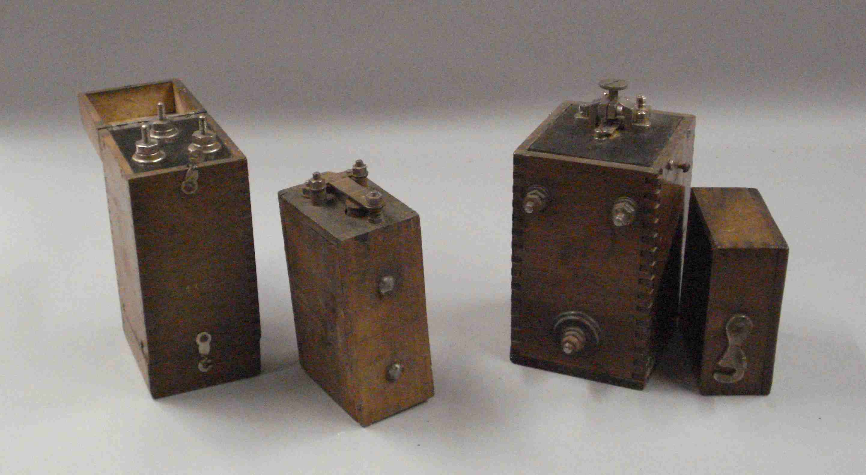 Bonhams Cars : Two Veteran period mahogany coil boxes,