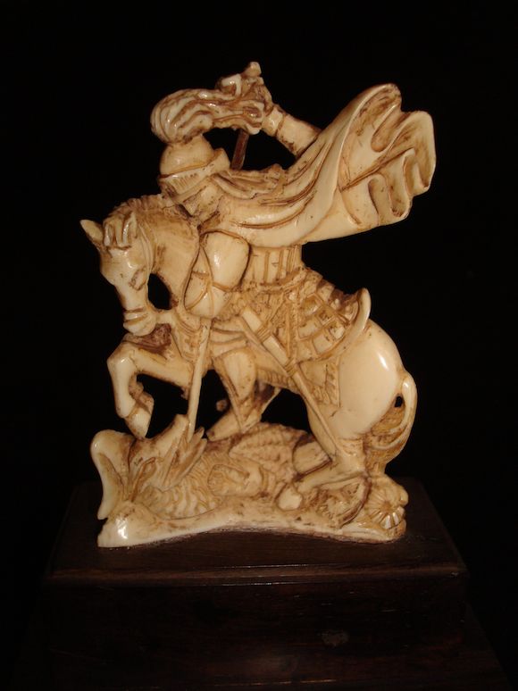 Bonhams : A small late 19th century Continental carved ivory relief of ...