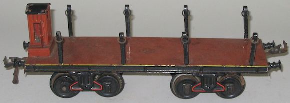 Bonhams : Bing gauge 1 14464 bogie timber wagon with guerite