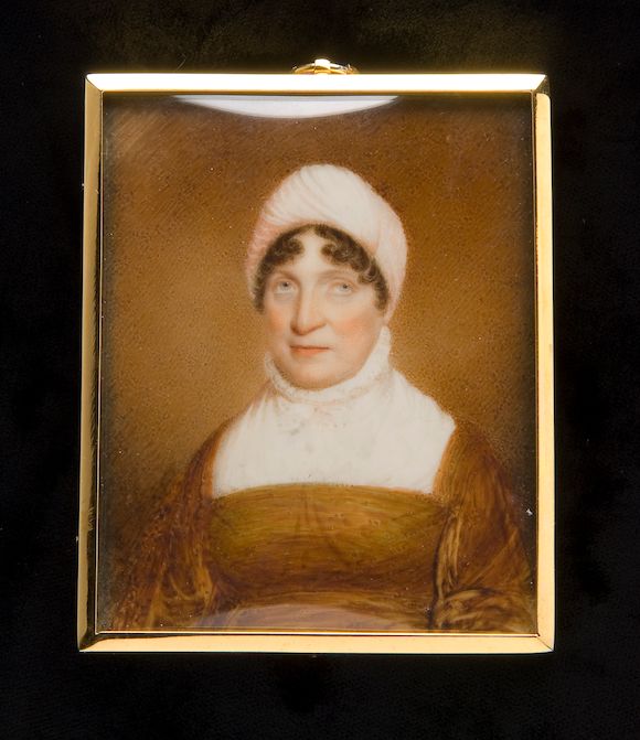 Bonhams : Edward Nash (British, 1778-1821) Mrs Nash, wearing brown ...