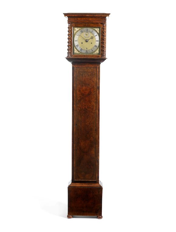 Bonhams : A late 17th century walnut longcase clock with 10 inch square ...