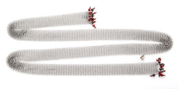 Bonhams : A silver chainmail scarf, by Hamilton & Inches
