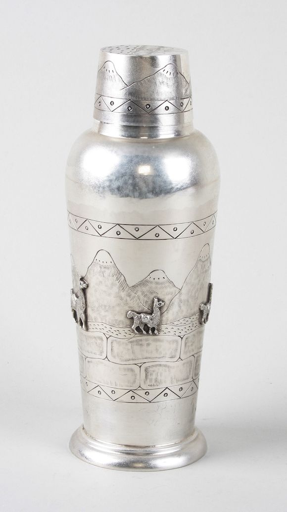 Bonhams : A 20th century Peruvian metalware cocktail shaker Stamped ...