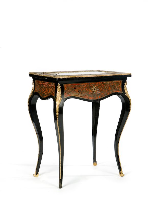 Bonhams : A late 19th century ebonised boulle work and ormolu mounted ...