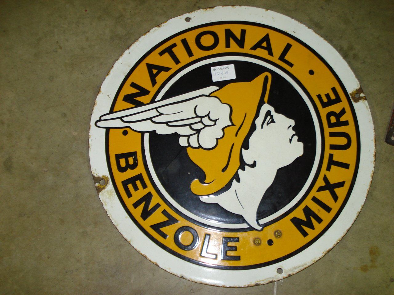 Bonhams Cars : a National Benzole forecourt sign,