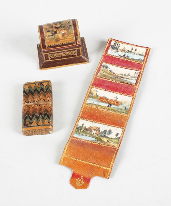 Bonhams : Three needle packet boxes and cases