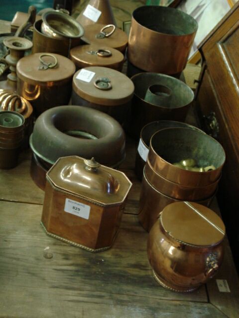 Bonhams : A copper tea caddy,