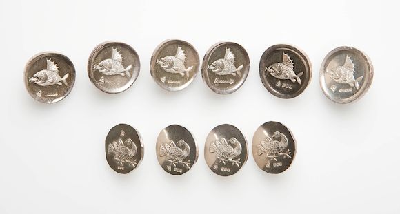 Bonhams : A collection of silver buttons, by Malcolm Appleby, Edinburgh ...