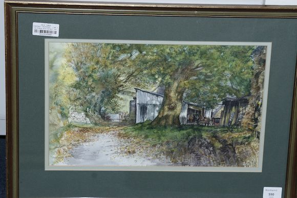 Bonhams : Leo Gibbons-Smith Dartmoor Autumn 26 x 43cm.