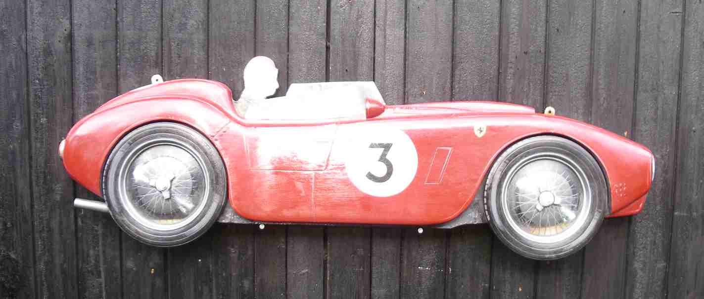 Bonhams Cars : A hand-painted wooden profile of a Ferrari 375,