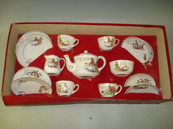 Bonhams : A Shell Ware children's china nursery rhyme tea set