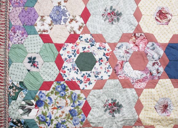 Bonhams : A hexagonal patchwork cover