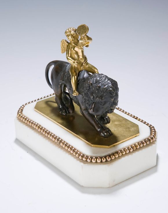 Bonhams : A bronze and ormolu paperweight