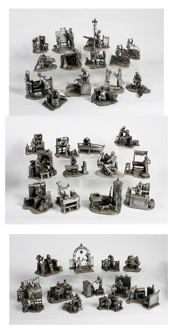 Bonhams : A collection of Evergreen cast Pewter Professionals