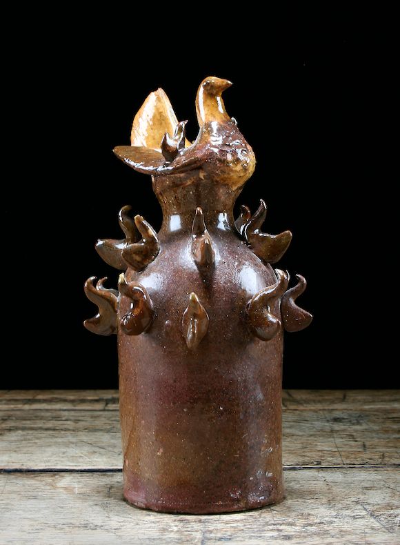 Bonhams : A slipware 'chicken' money box, circa 1860