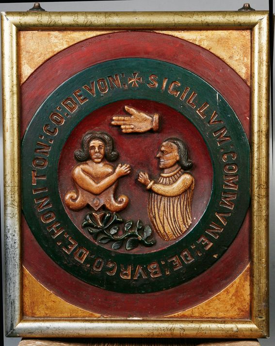 Bonhams : A 20th century cast plaster Honiton Town Crest