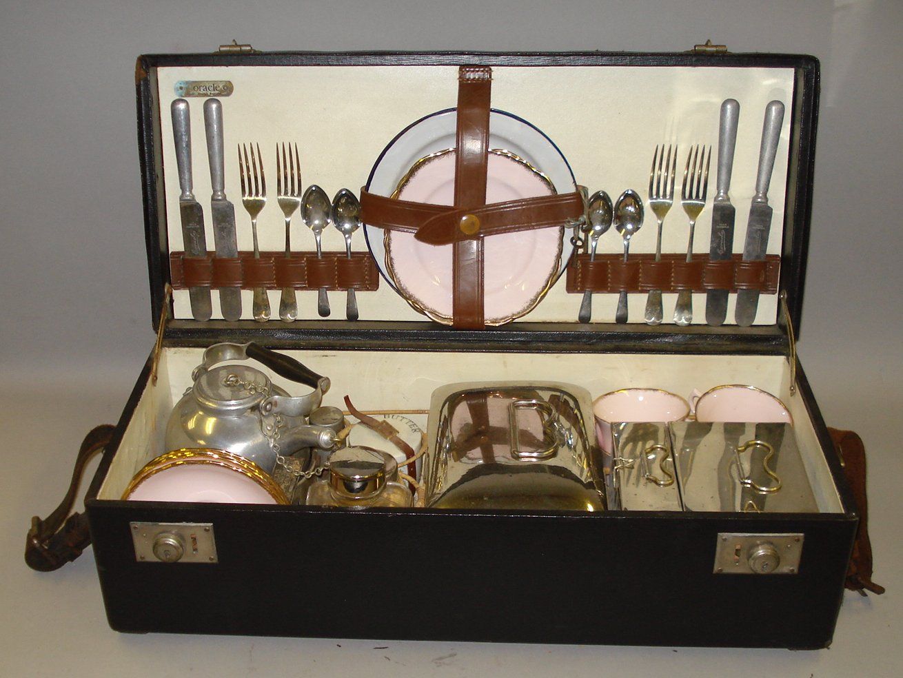 Bonhams Cars : A Coracle four person picnic set,