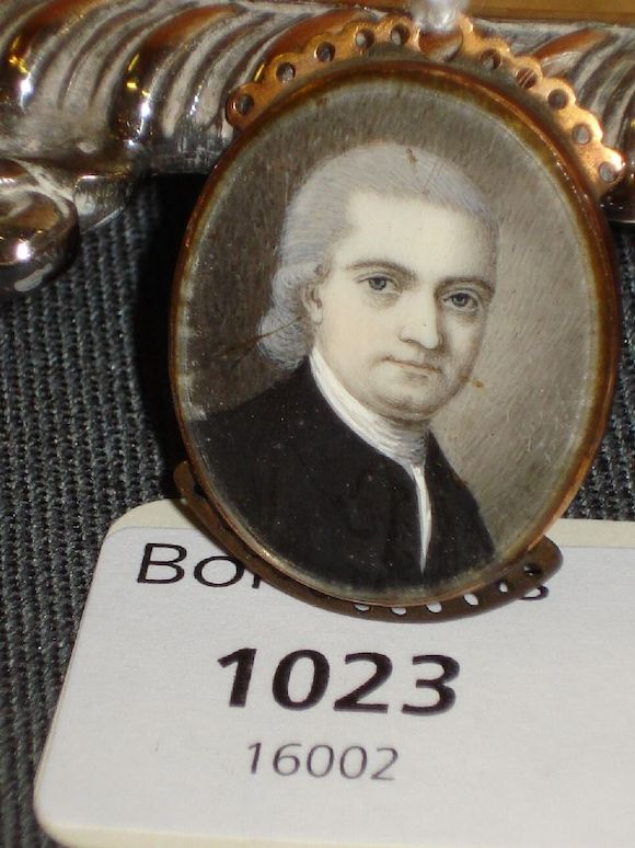 Bonhams : English School, circa 1775 A Gentleman, wearing black coat ...