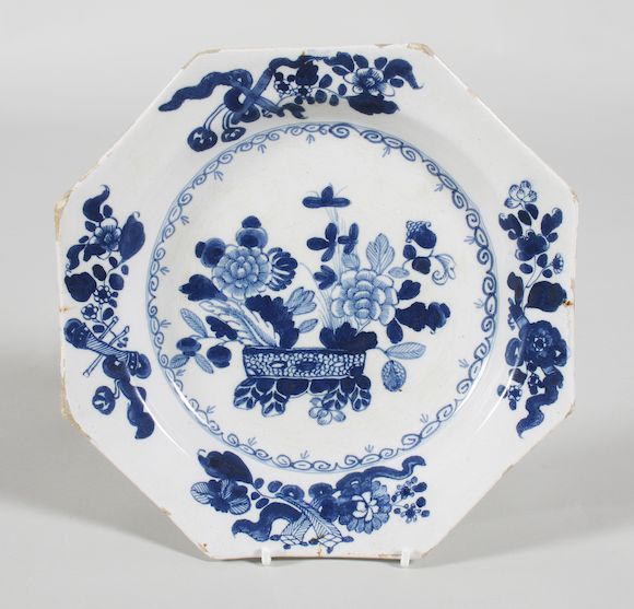 Bonhams : A Dublin Delft plate Circa 1750-60.