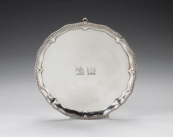Bonhams : A Victorian silver shaped-circular salver, by Charles Stuart ...