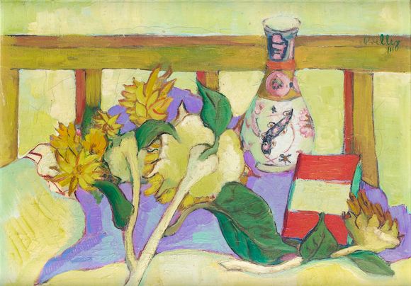 Bonhams : Alexis Preller (South African, 1911-1975) Still life with ...