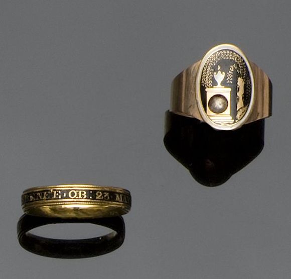 Bonhams : Four late 18th and 19th century mourning rings