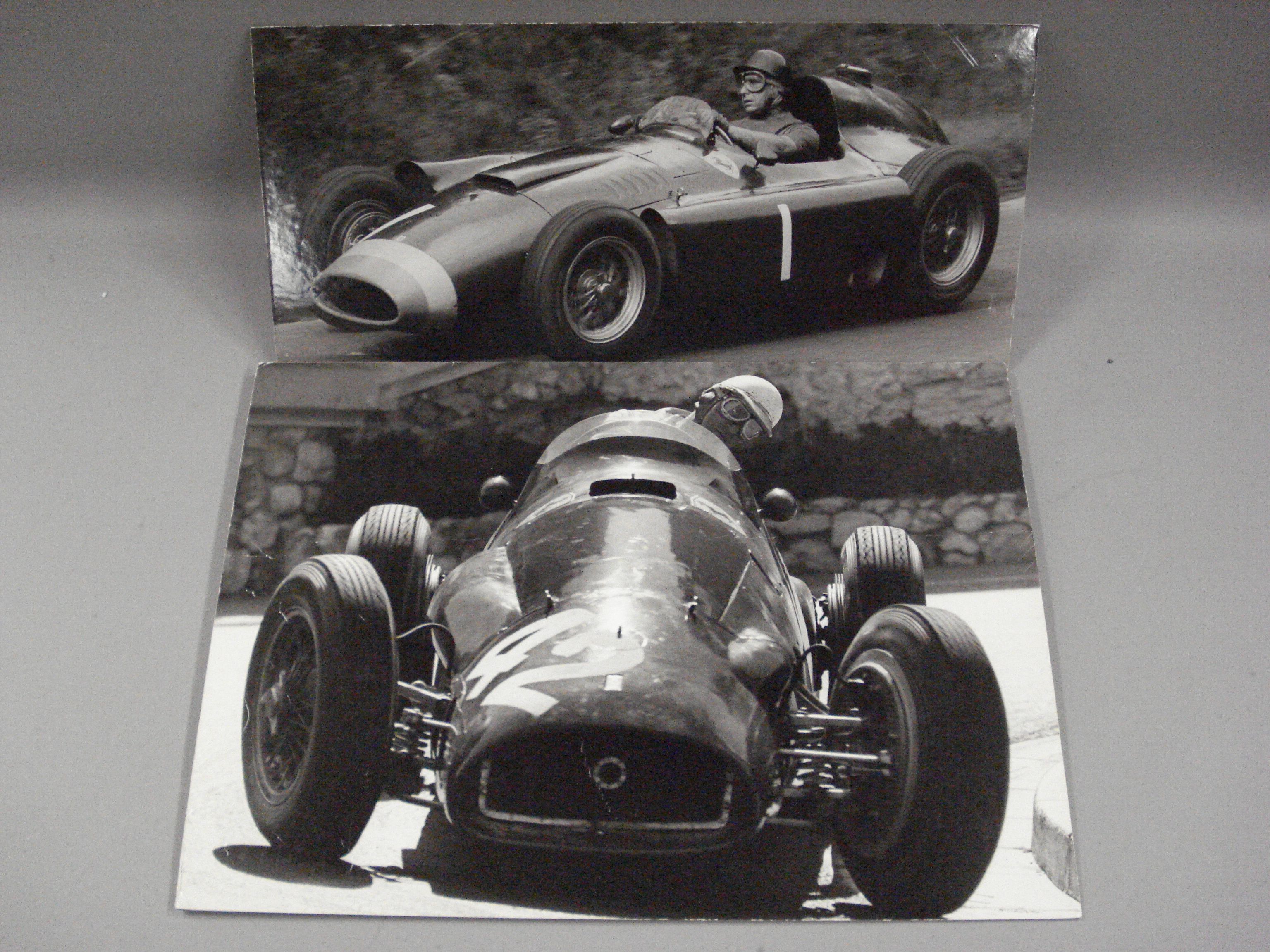Bonhams Cars : Two photographs depicting Ferrari racing cars,