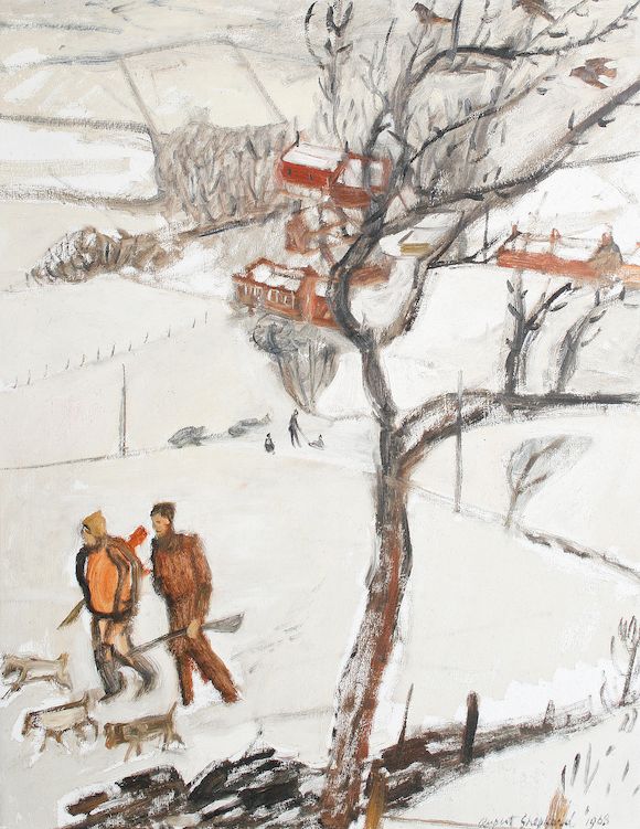 Bonhams : Rupert Shephard (British, 1909-1992) 'Hunters in Winter'