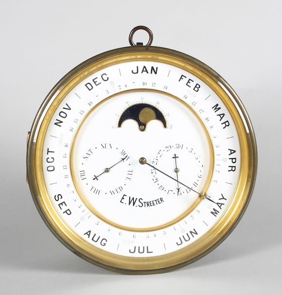 Bonhams : An unusual late 19th century calendar timepiece