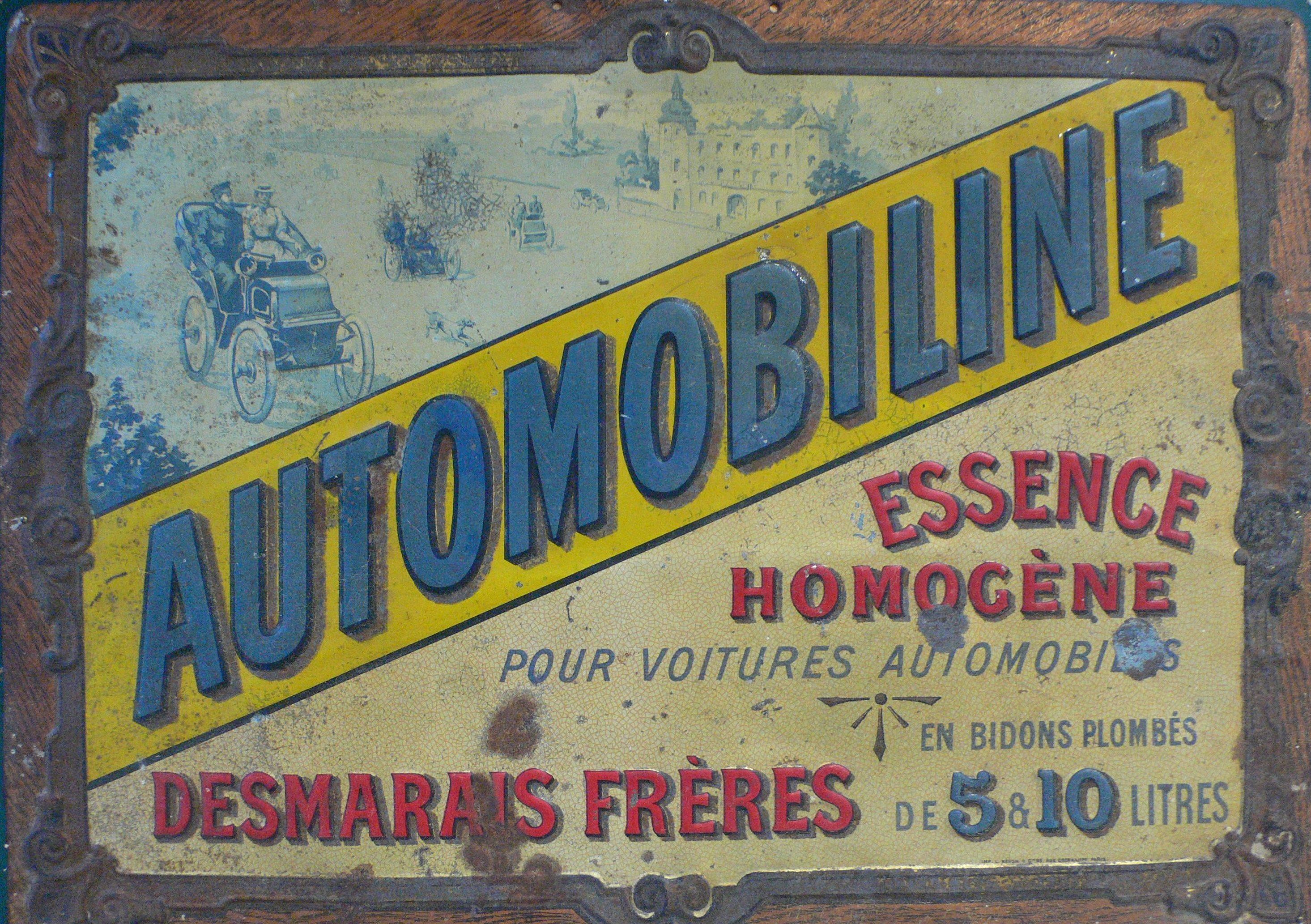 Bonhams Cars : An 'Automobiline Essence Homogène' printed tin ...