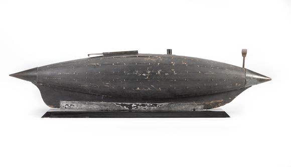Bonhams : A unique 19th century model of a Confederate David torpedo ...