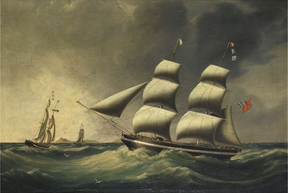 Bonhams : Joseph Heard (British, 1799-1859) The Merchant brig Rimac in ...