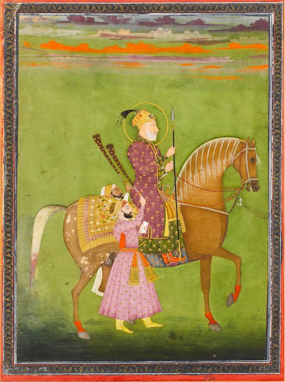 Bonhams : The Mughal Emperor Bahadur Shah (reg. 1707-1712) on horseback ...