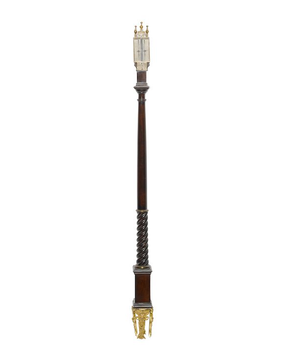 Bonhams : A 20th century stick barometer in the manner of Daniel Quare ...