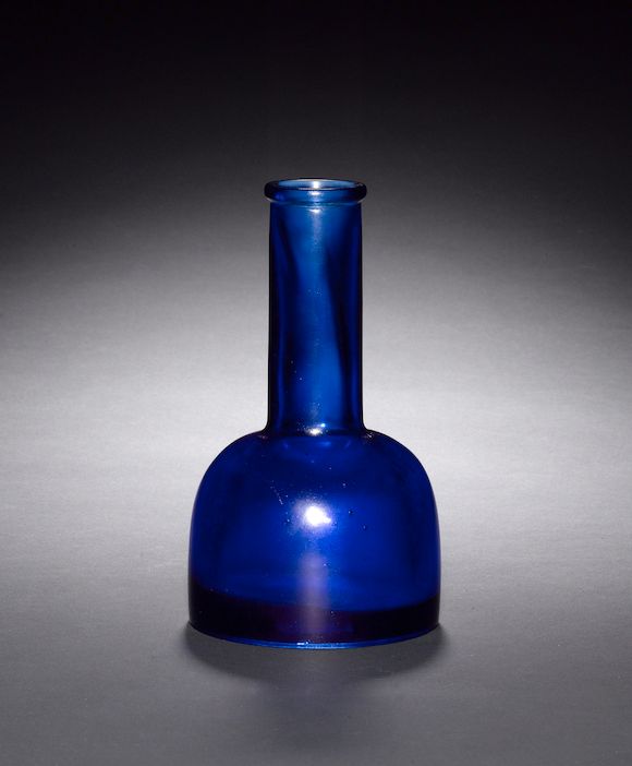 Bonhams : A Peking glass vase of mallet form with cylindrical neck ...