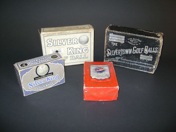 Bonhams : A collection of old Silvertown golf ball 6 and 12 boxes,