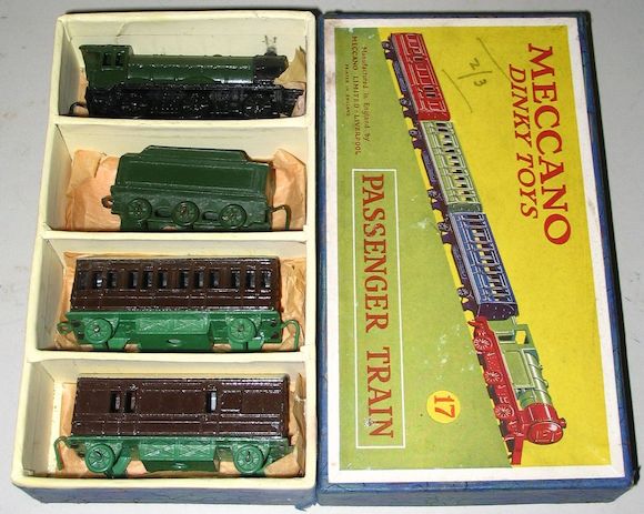 Bonhams : Dinky (pre-war) 17 Passenger Train set
