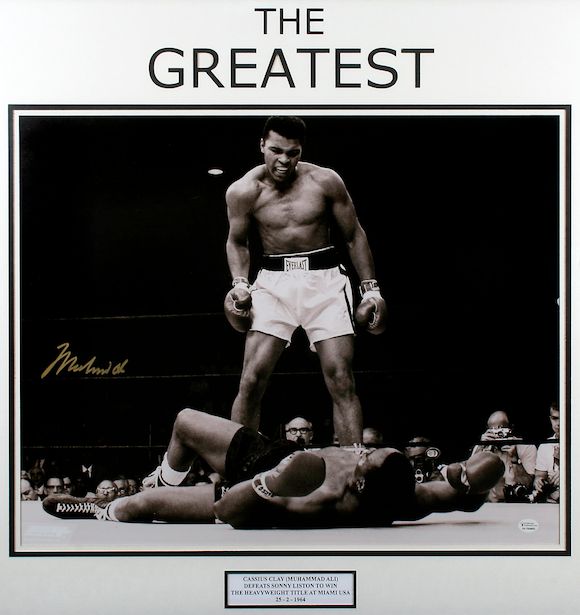 Bonhams : Muhammad Ali hand signed 'The Greatest' picture