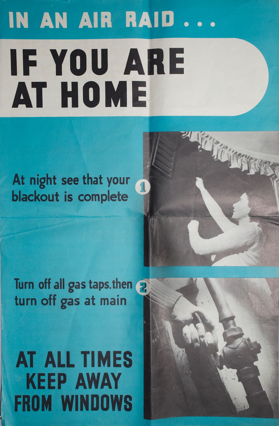 Bonhams : WWII Air Raid Warning Posters